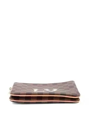 LOUIS VUITTON Damier Azur Double Zip Pochette