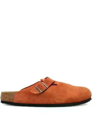 BIRKENSTOCK Boston Buckle Suede Clogs