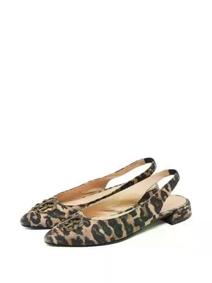 Roberto Cavalli Leopard-print Slingback Pumps