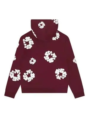 DENIM TEARS Wreath-print Hoodie - Red