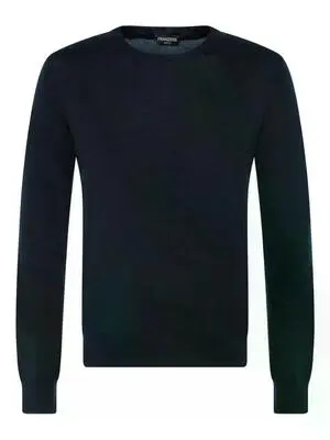 FRANZESE COLLECTION Ribbed Crew-neck Sweater - Blue