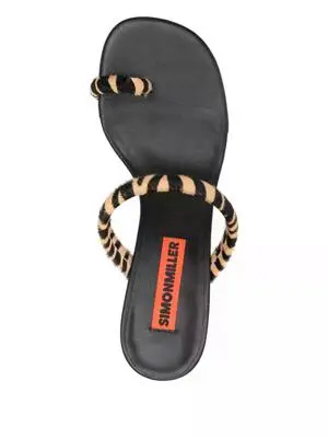 SIMONMILLER Zebra-pattern Heeled Sandals