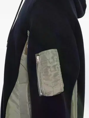 Sacai Drawstring Hood Bomber Jacket - Blue