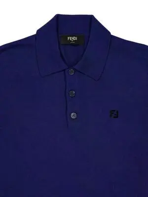 Fendi Long-sleeve Polo Shirt - Blue