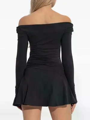 Bond Eye Nixi Long-sleeve Ruched Beachwear - Black