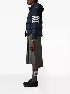 Thom Browne Down Hooded Jacket - Blue