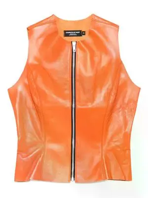 COWBOYS OF HABIT Zip Texas Vest - Orange