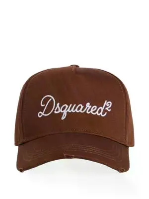 Dsquared2 Signature Embroidered Baseball Cap - Brown