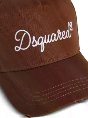 Dsquared2 Signature Embroidered Baseball Cap - Brown