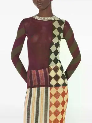 Jean Paul Gaultier Patchwork Long-sleeved Top