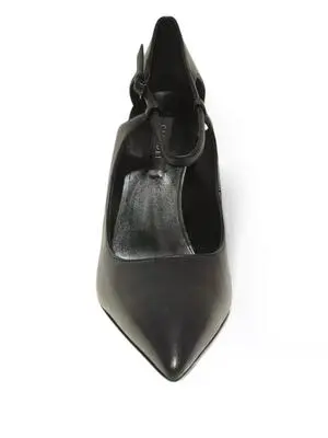 Casadei 100mm Samurai Julia T-strap Stiletto Pumps - Black