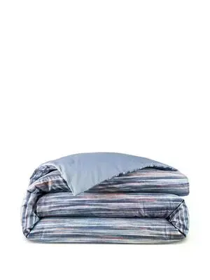 Lacoste Striped-pattern Bed Set - Blue