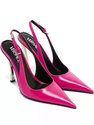 Versace Leather Point-toe Pumps
