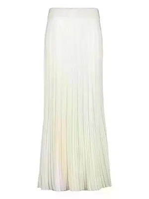 White Pleated Maxi Skirts
