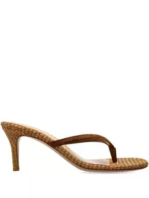 Woven Open Heel Mules