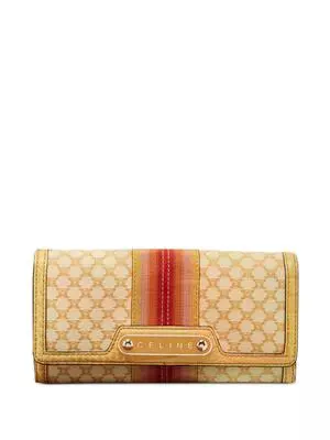 Celine 2008 Macadam Embossed-leather Wallet - Orange