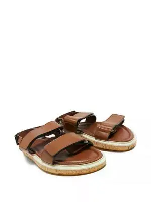 LOUIS VUITTON Calf Leather Strap Sandal