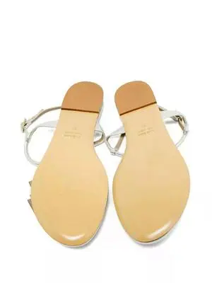 ANYA HINDMARCH Leather Appliqué Flat Sandals