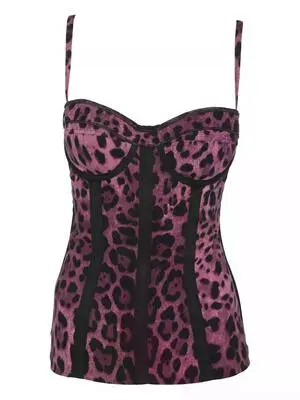 Dolce & Gabbana Bustier-style Printed Top