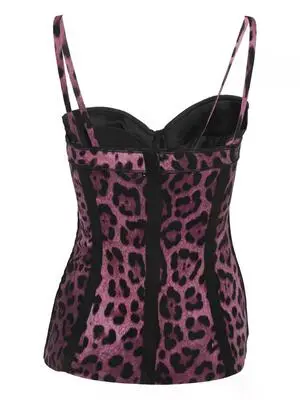 Dolce & Gabbana Bustier-style Printed Top
