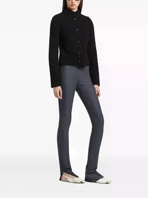 COURREGES Buckle-detail Tweed Jacket - Black