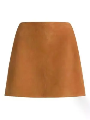 Alberta Ferretti Leather Mini A-line Skirt