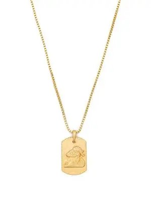 Maje Zodiac Sign Plaque Necklace