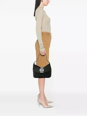 Fendi Ff Zebra Print Canvas Shoulder Bag