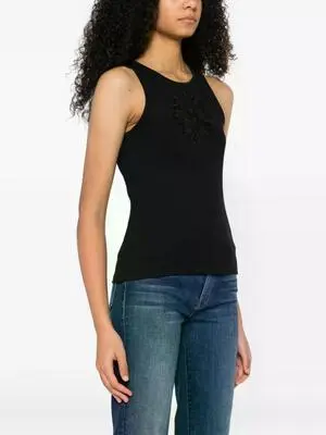 TWINSET Floral Appliqué Tank Top