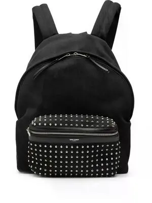 Saint Laurent Studded Canvas City Backpack
