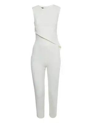Elisabetta Franchi Asymmetric Jumpsuit - White