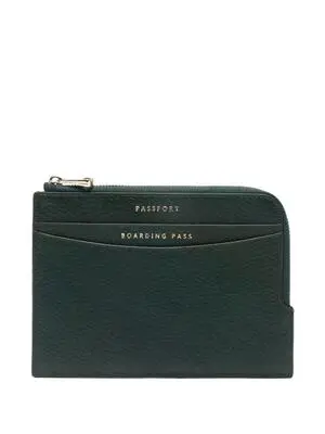 ASPINAL OF LONDON Zipped Travel Cardholder - Green