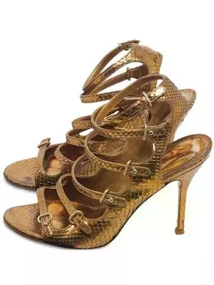 GIANVITO ROSSI Snakeskin Straps Sandals