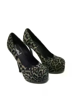 Saint Laurent Leopard-print Platform Pumps
