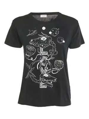 Saint Laurent Printed Crew-neck T-shirt