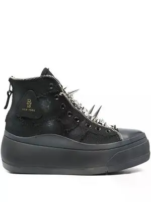 R13 Zip-detail High-top Sneakers