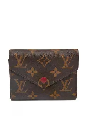 LOUIS VUITTON Victorine Coated-canvas Snap Wallet - Brown