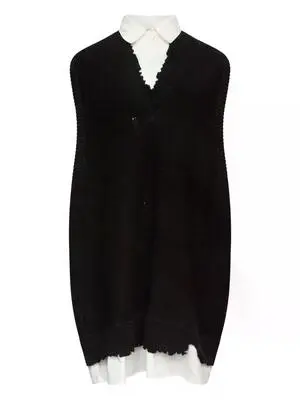 MAISON MARGIELA Knitted Mini Dress With Frayed Details