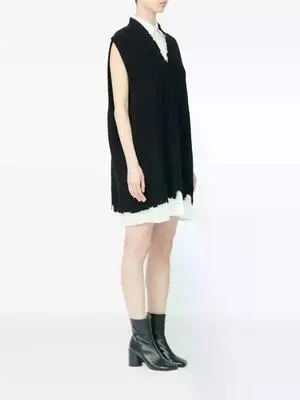 MAISON MARGIELA Knitted Mini Dress With Frayed Details