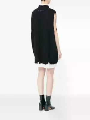 MAISON MARGIELA Knitted Mini Dress With Frayed Details