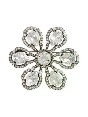 Dolce & Gabbana Flower-embellished Brooch - Silver