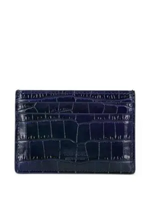TOM FORD Crocodile-effect Cardholder - Blue