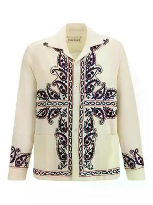 BAZISZT Memento Embroidered Shirt - Neutrals