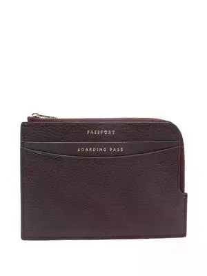 ASPINAL OF LONDON Zipped Travel Wallet - Purple