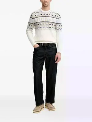 Guess Patterned Crew-neck Sweater