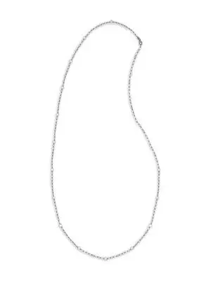 JEWELS AFICIONADO 18k White Gold Diamond Chain Necklace - Silver