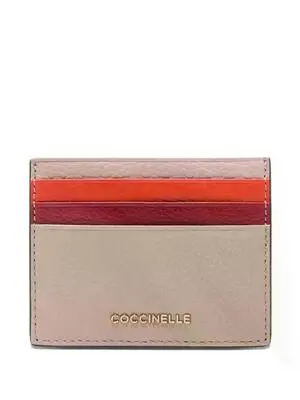 COCCINELLE Metallic-logo Card Holder - Neutrals