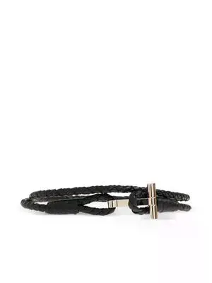TOM FORD Braided Design T-bar Bracelet - Silver