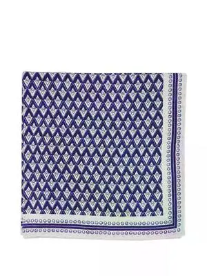 Brunello Cucinelli Geometric-pattern Silk Pocket Square