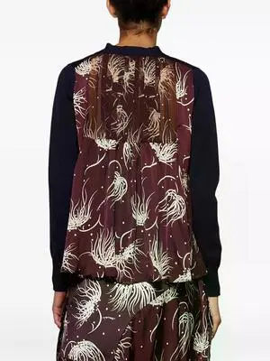 Sacai Paneled Cardigan - Blue